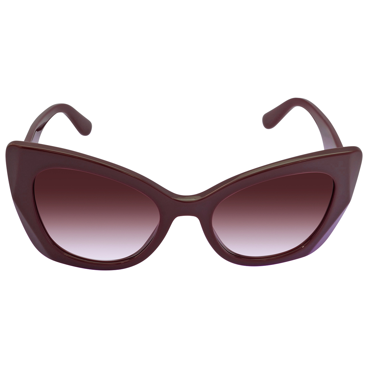Dolce & Gabbana Clear Gradient Dark Brandy Cat Eye Ladies Sunglasses ...