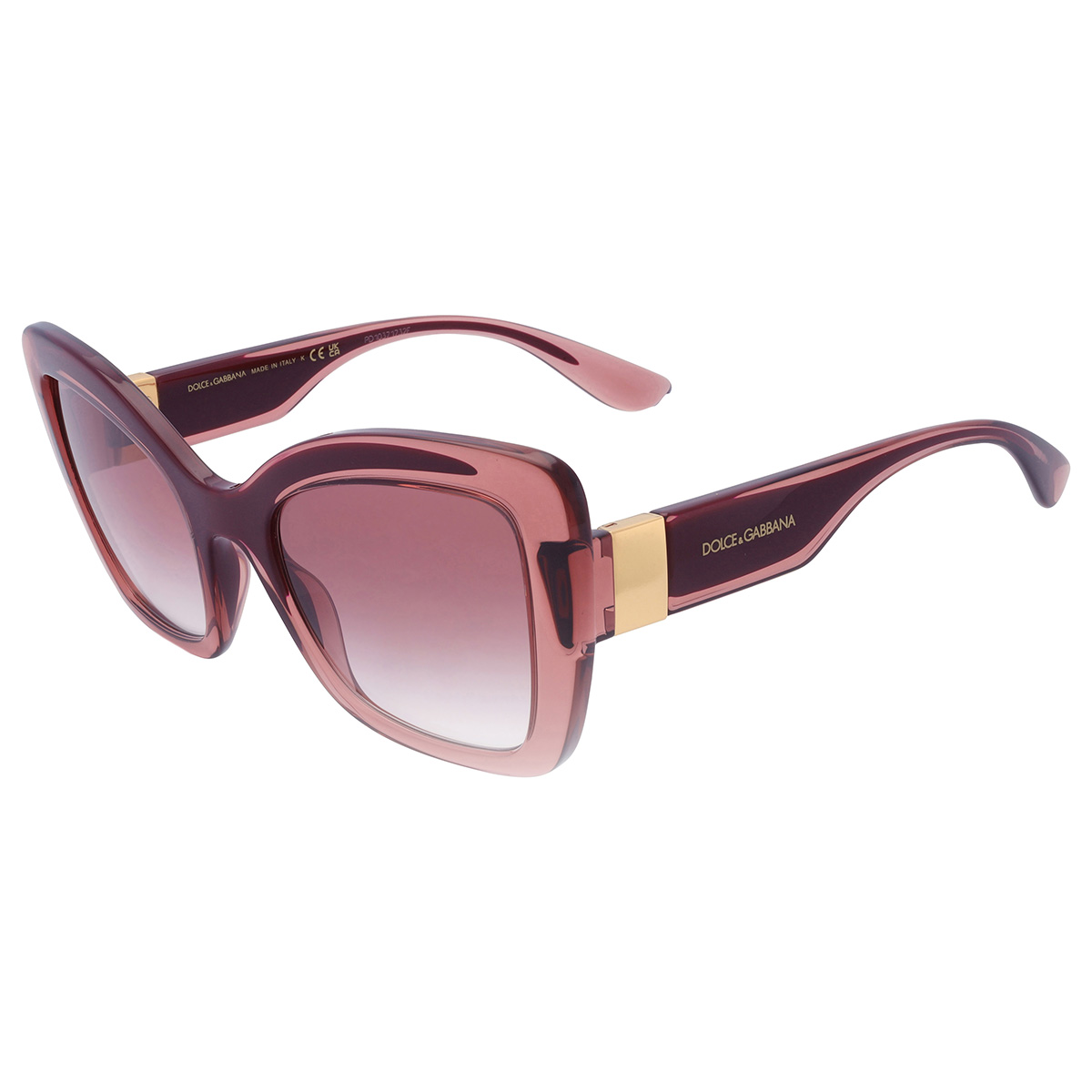 Dolce & Gabbana Clear Gradient Pink Butterfly Ladies Sunglasses DG6170 ...