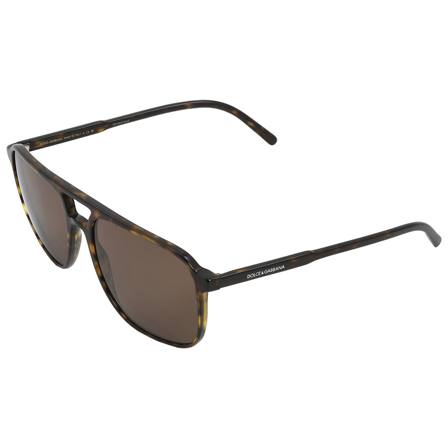Dolce & Gabbana Dark Brown Navigator Men's Sunglasses DG4423 502/73 58 ...