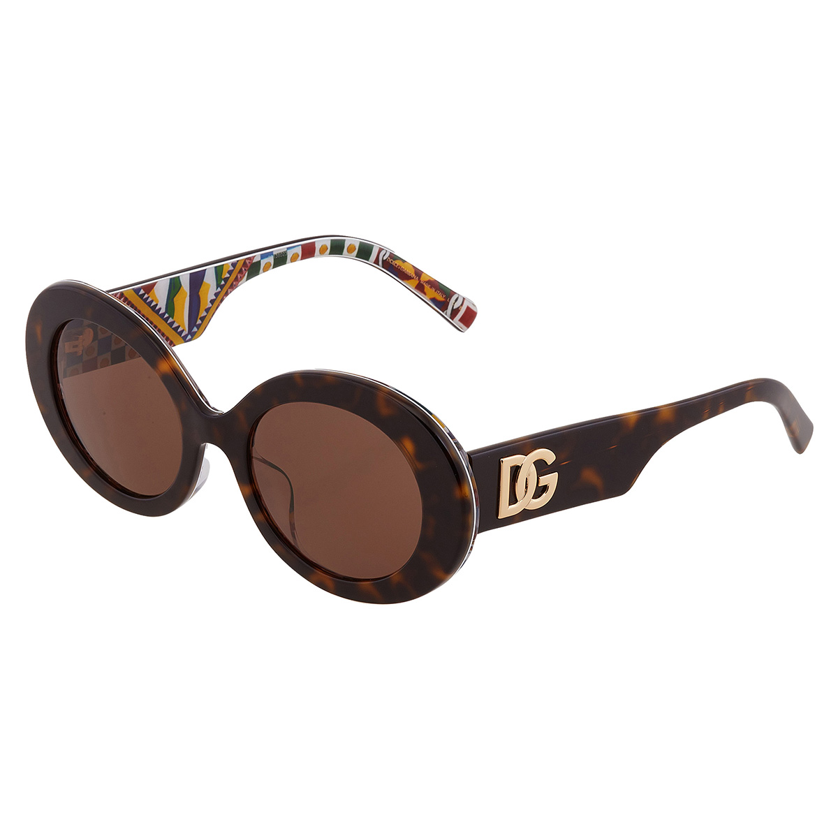 Dolce & Gabbana Dark Brown Oval Ladies Sunglasses DG4448F 321773 51 ...