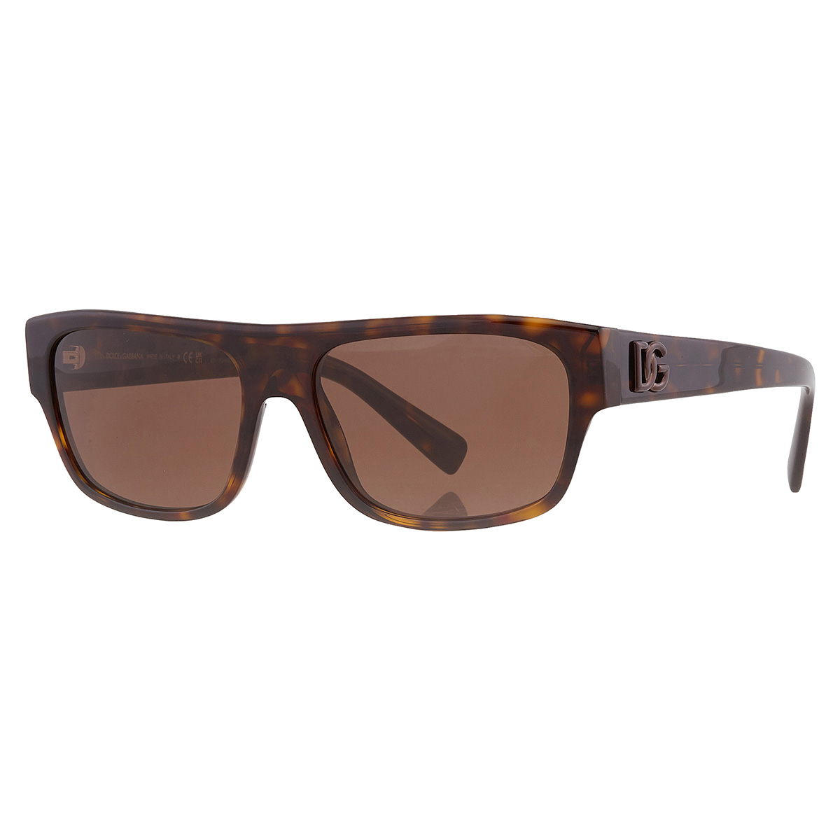 Dolce & Gabbana Dark Brown Rectangular Men's Sunglasses DG4455 502/73 ...