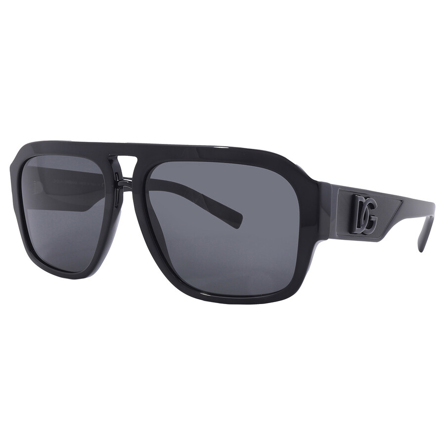 Dolce & Gabbana Dark Gray Pilot Men's Sunglasses DG4403 501/87 58 ...