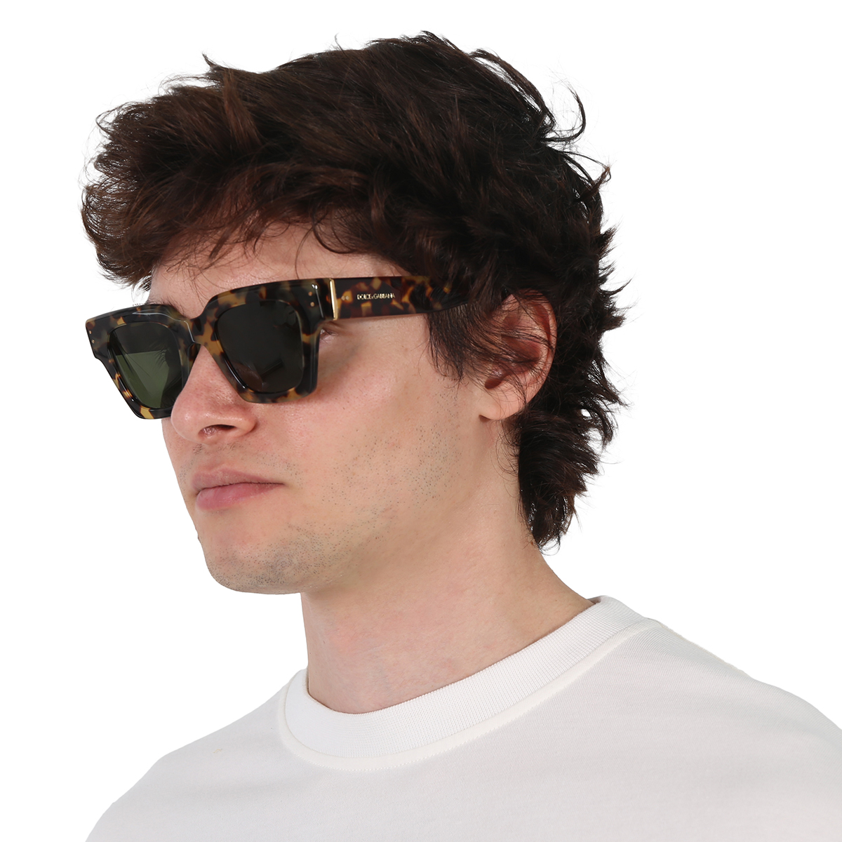 Dolce & Gabbana Green Square Men's Sunglasses DG4413 337552 48 ...
