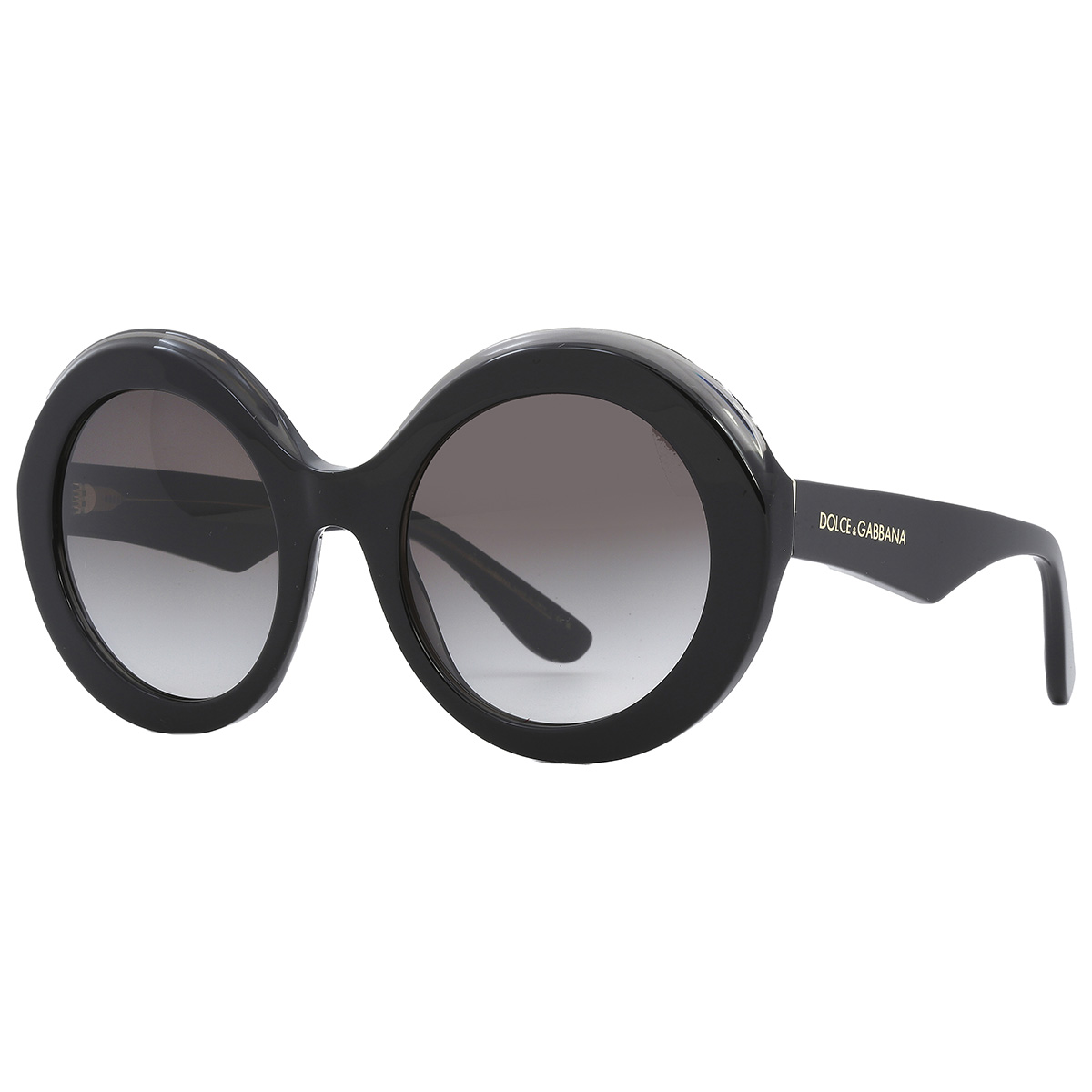 Dolce & Gabbana Grey Gradient Round Ladies Sunglasses DG4418 32468G 53 ...