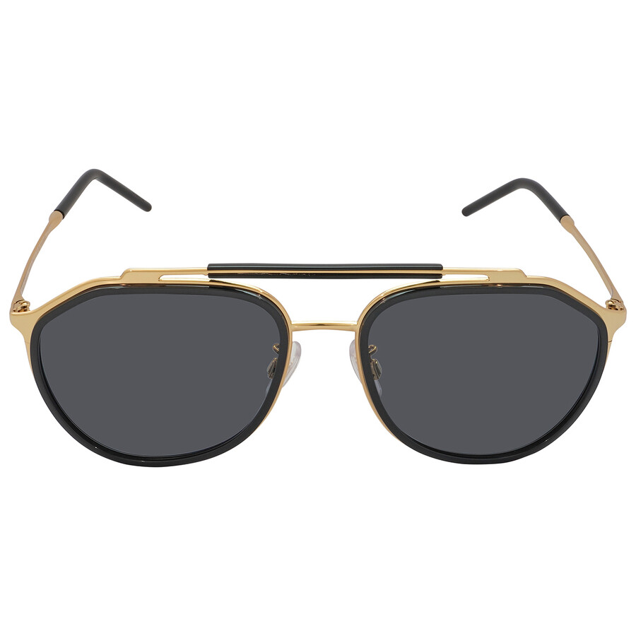 Dolce & Gabbana Polarized Grey Pilot Men's Sunglasses DG2277 02/81 57 ...