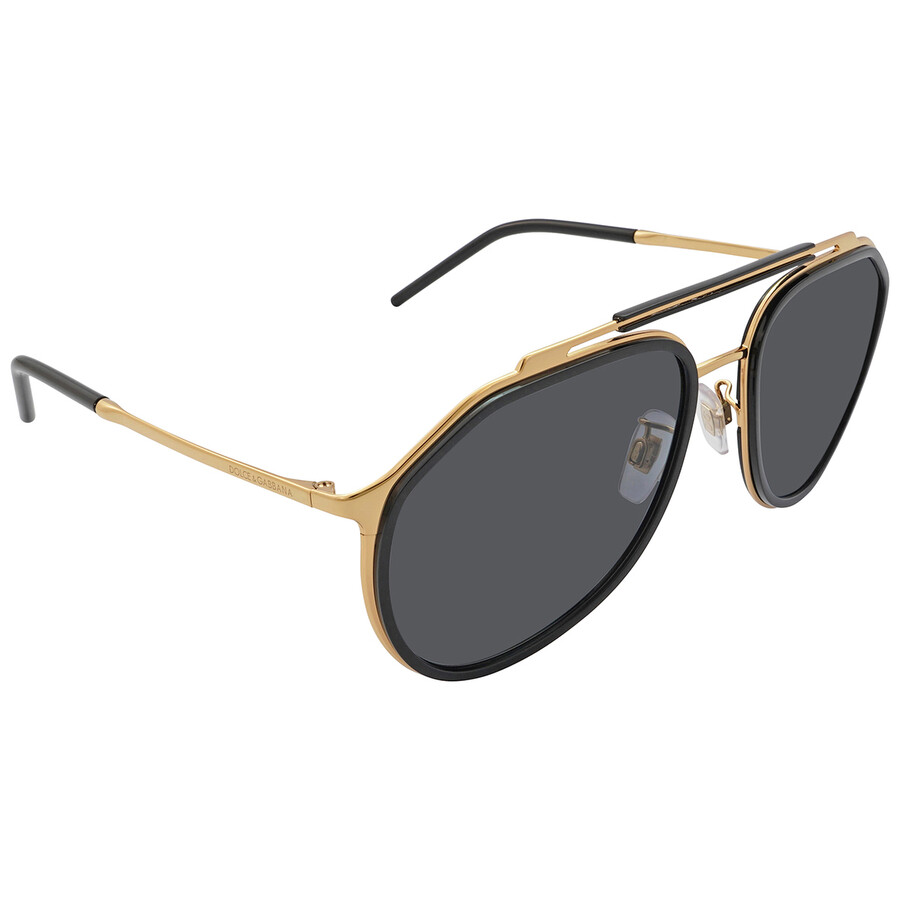 Dolce & Gabbana Polarized Grey Pilot Men's Sunglasses DG2277 02/81 57 ...