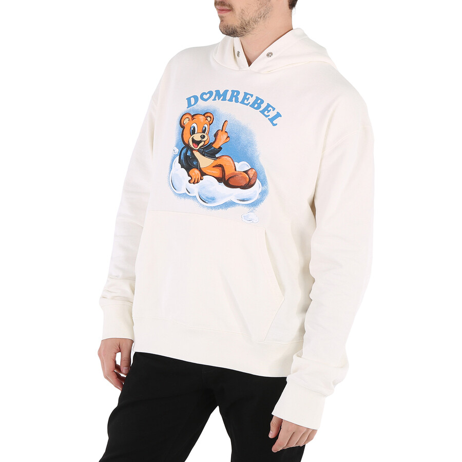 Domrebel Men's Ivory Deviant Graphic Print Hoodie, Size X-Large DEVIANT PULL - Apparel - Jomashop
