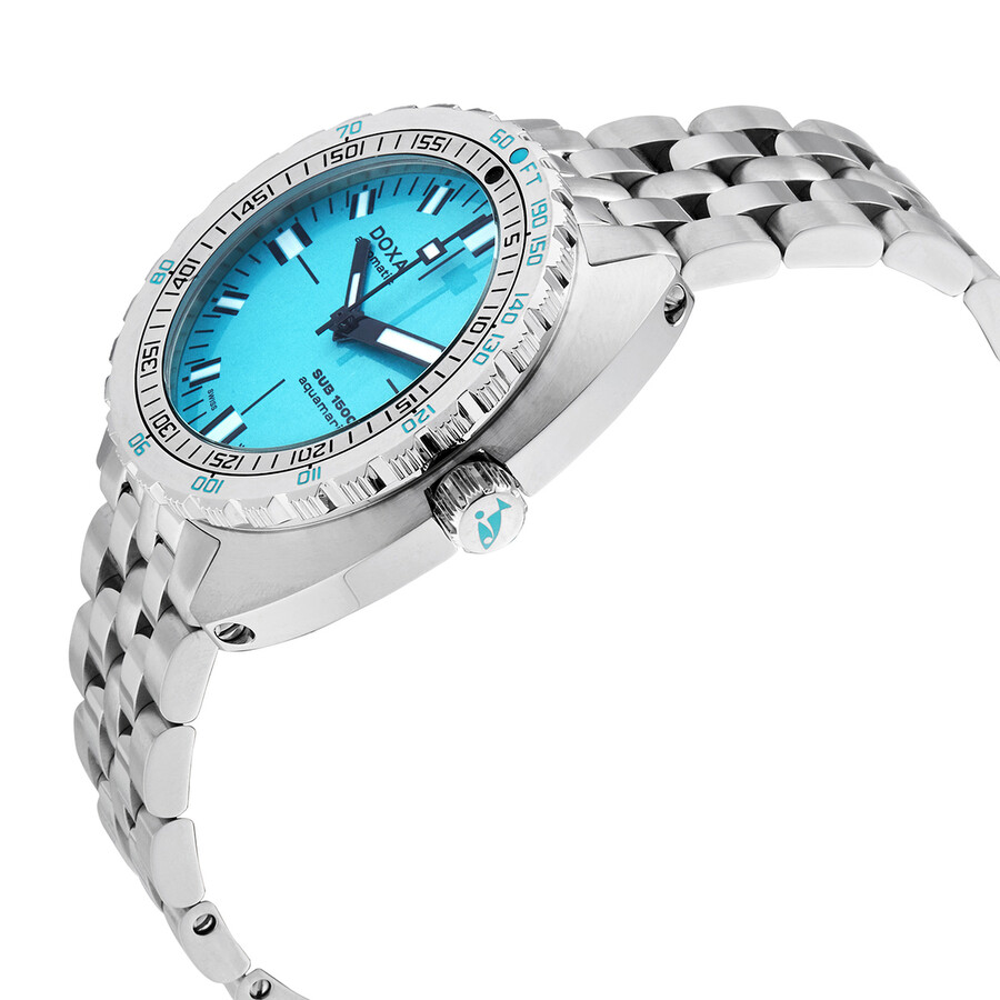 Doxa Sub 1500T Aquamarine Automatic Blue Dial Men's Watch 883.10.241.10 ...