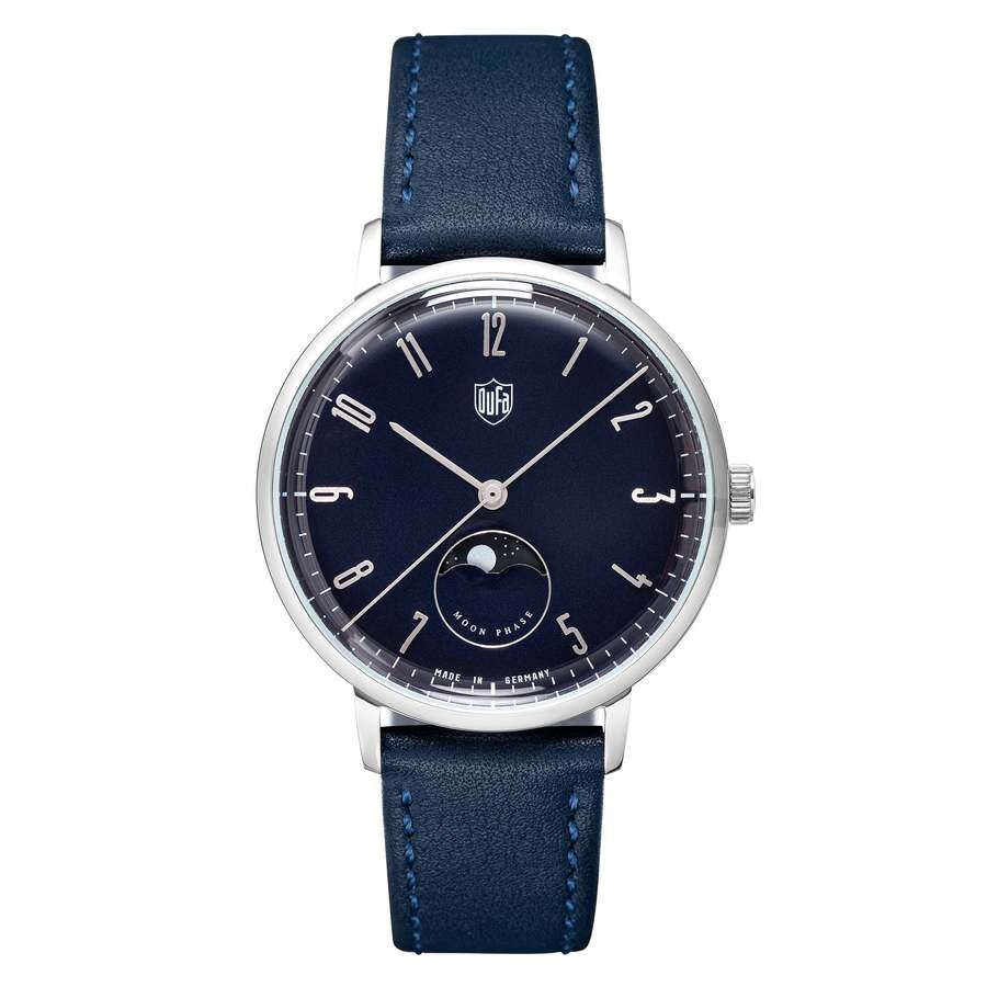 Dufa Gropius Moonphase Quartz Blue Dial Men's Watch DF-9032-02 ...
