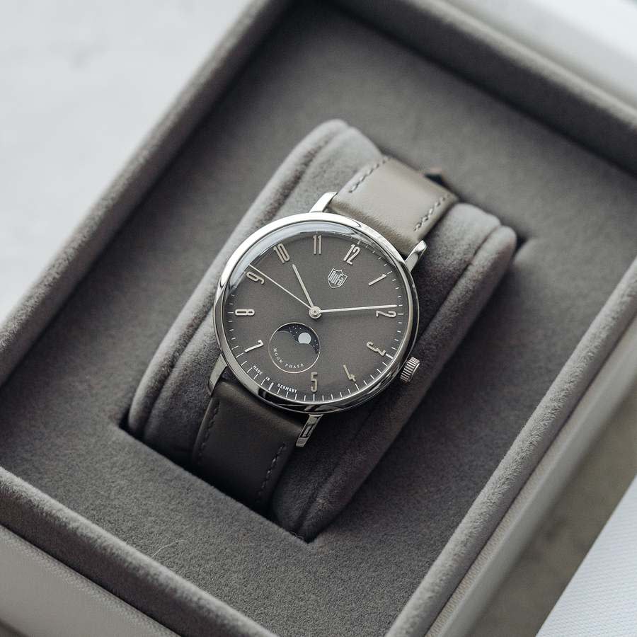 Dufa Gropius Moonphase Quartz Grey Dial Men's Watch DF-9032-03 ...