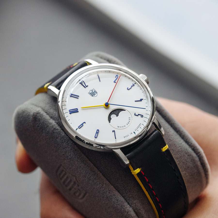 Dufa Gropius Moonphase Quartz White Dial Men's Watch DF-9032-04 ...