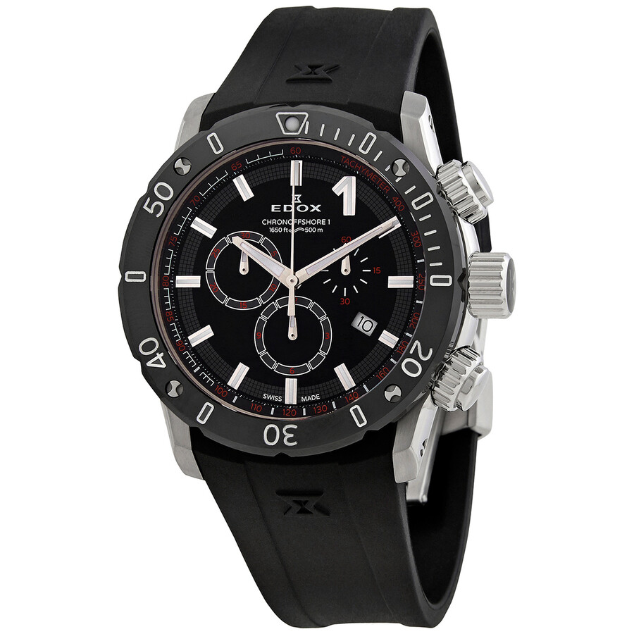 Edox Chronoffshore-1 Black Dial Men's Chronograph Watch 10221 3 NIN - Watches, Chronoffshore-1 ...