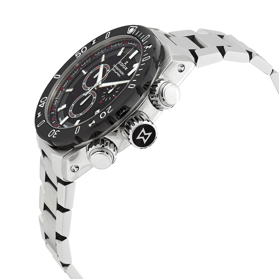 Edox Chronoffshore-1 Chronograph Quartz Black Dial Men's Watch 10221 3M NIN - Watches ...