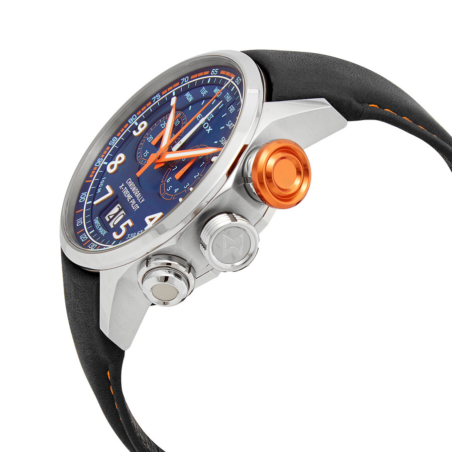 Edox Chronograph Blue Dial Men's Watch 38001 TINO BUO3 - Watches ...