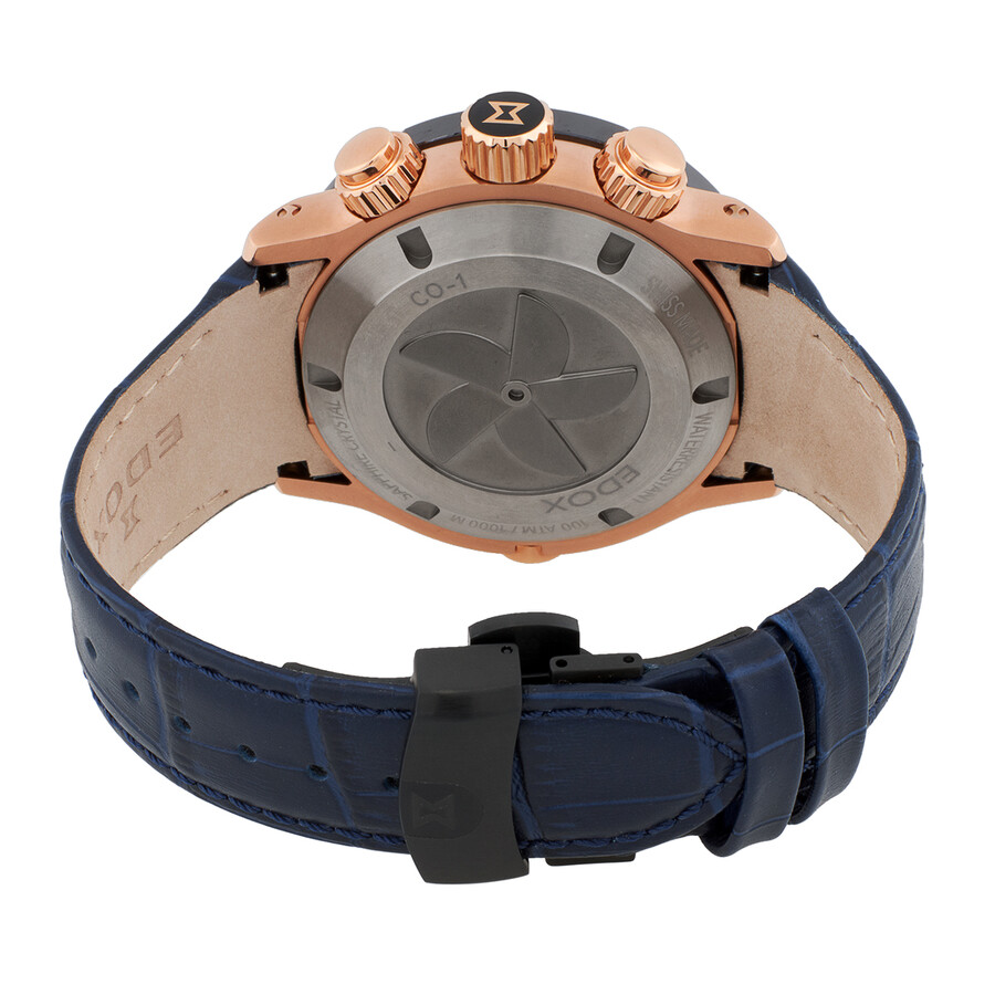 Edox CO-1 Chronograph Quartz Blue Dial Men's Watch 10242 TINR BUIRN 7640174548637 - Watches, Co ...