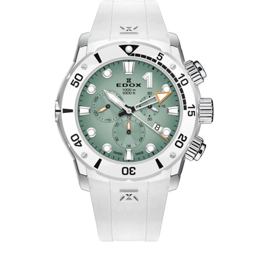Edox CO-1 Chronograph Quartz Green Dial Men's Watch 10242 TINBN VIDNO ...