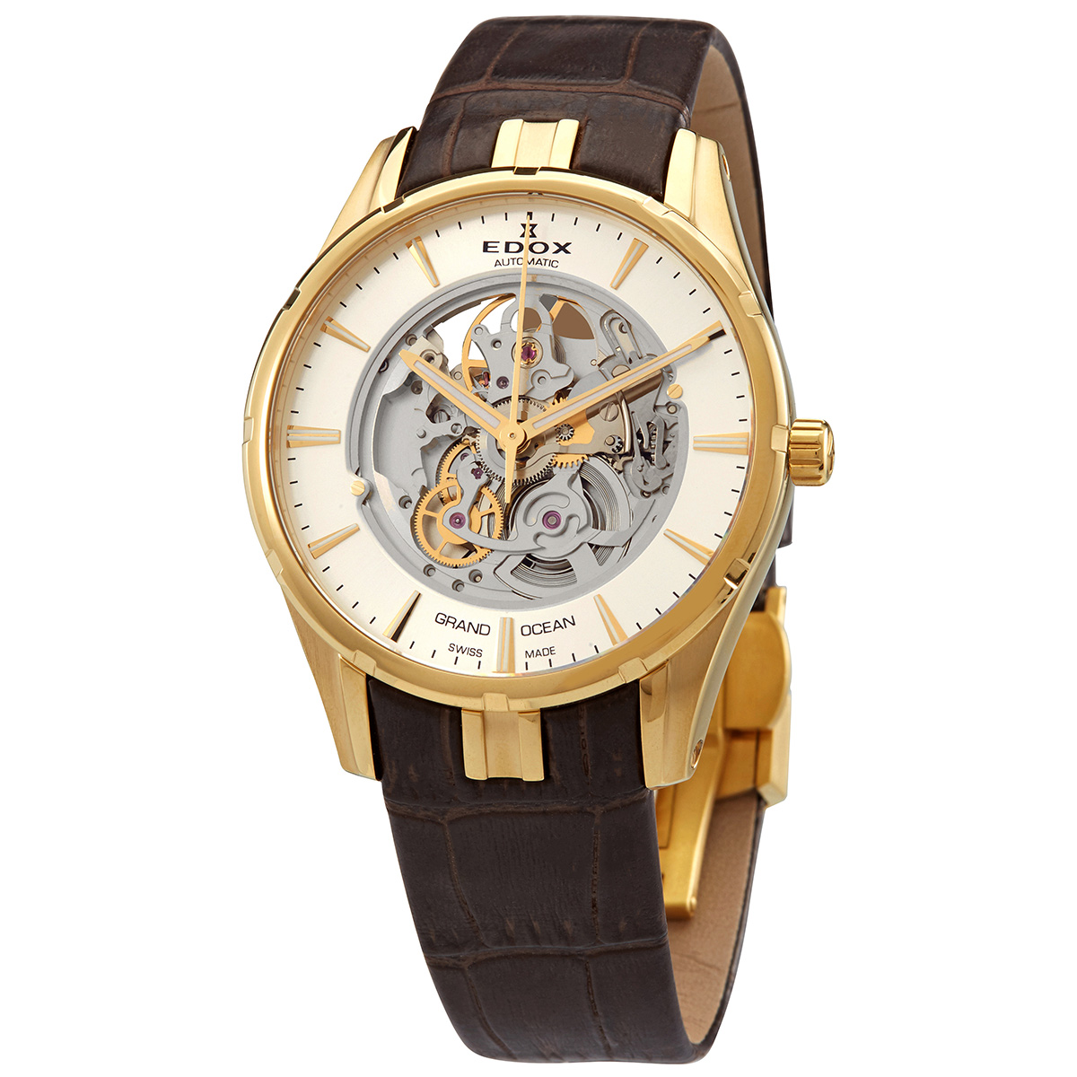 Edox Grand Ocean Automatic Silver Dial Men's Watch 85301 37J AID ...