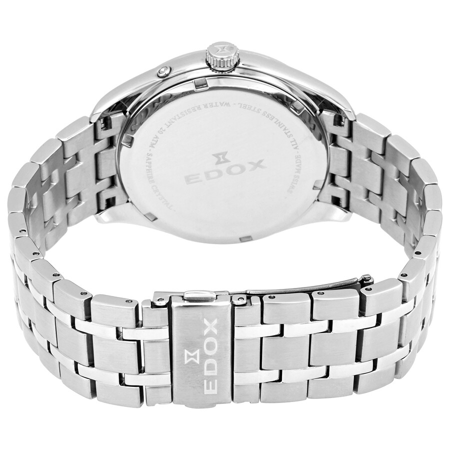 Edox Moonphase Date Silver Dial Men's Watch 40008-3M-ARN - Watches ...