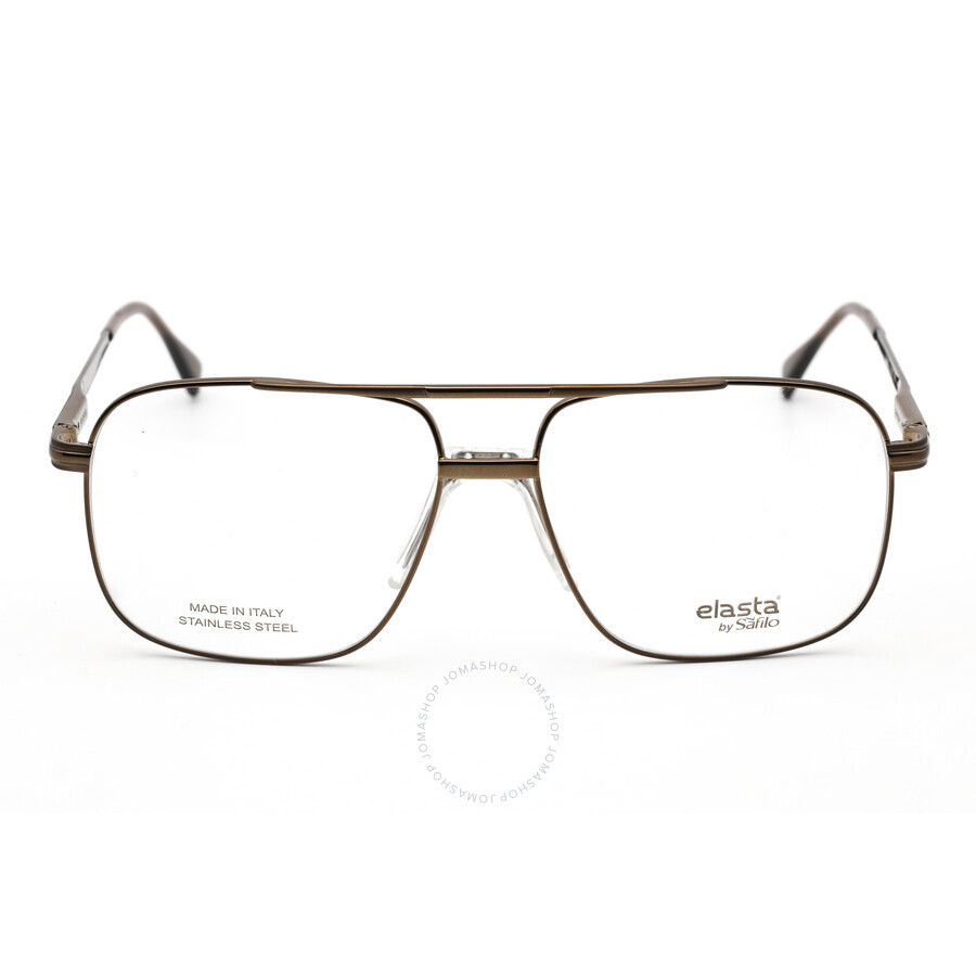 Elasta Mens Brown Rectangular Eyeglass Frames E7228009q0058