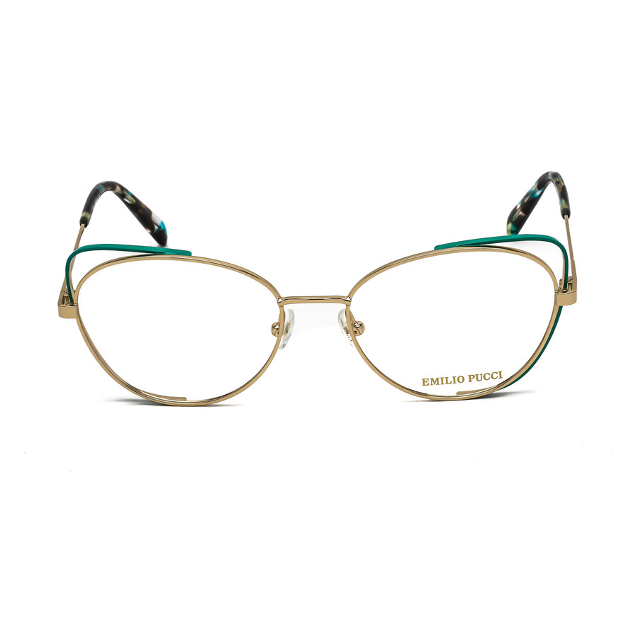 Emilio Pucci Ladies Gold Tone Cat Eye Eyeglass Frames EP514103254 ...