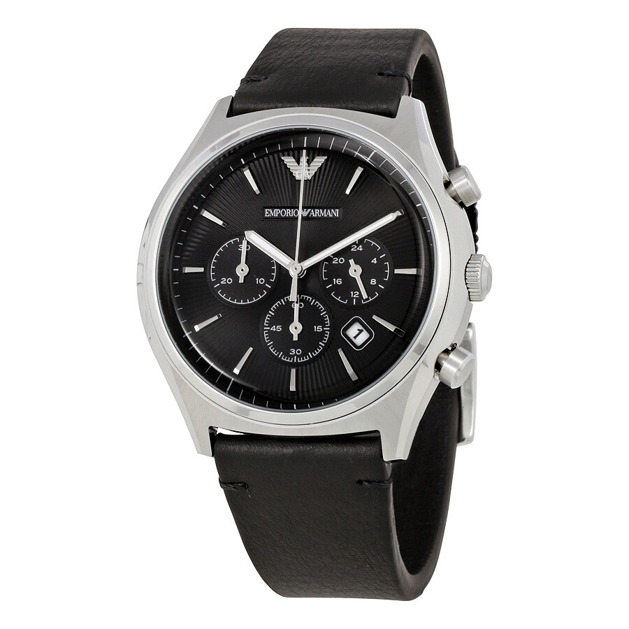 Emporio Armani Chronograph Black Dial Men's Watch AR1975 723763246439 ...