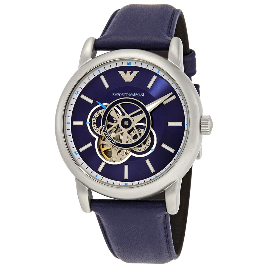 Emporio Armani Chronograph Automatic Blue Dial Men's Watch AR60011 ...