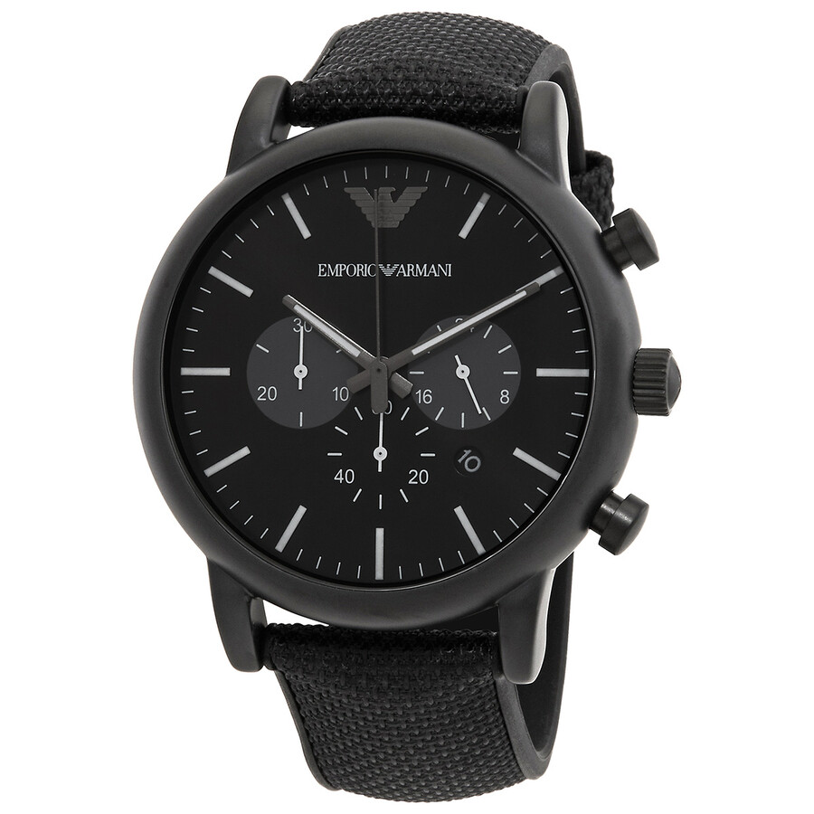 Emporio Armani Chronograph Quartz Black Dial Men's Watch AR11450 - Watches - Jomashop