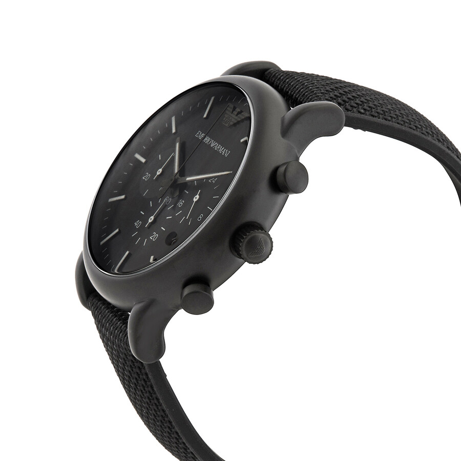 Emporio Armani Chronograph Quartz Black Dial Men's Watch AR11450 - Watches - Jomashop