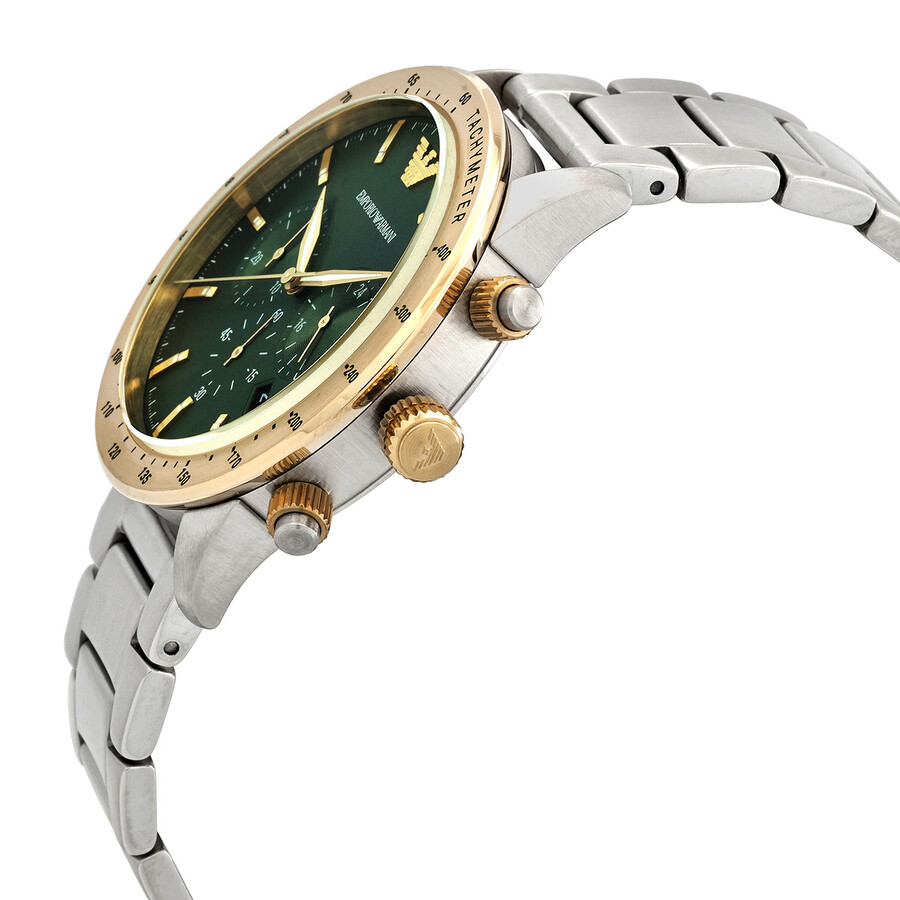 Emporio Armani Chronograph Quartz Green Dial Men's Watch AR11454 ...