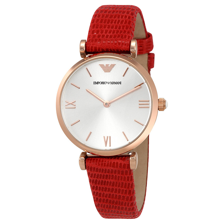 Emporio Armani Classic Silver Dial Ladies Dress Watch AR1876 ...