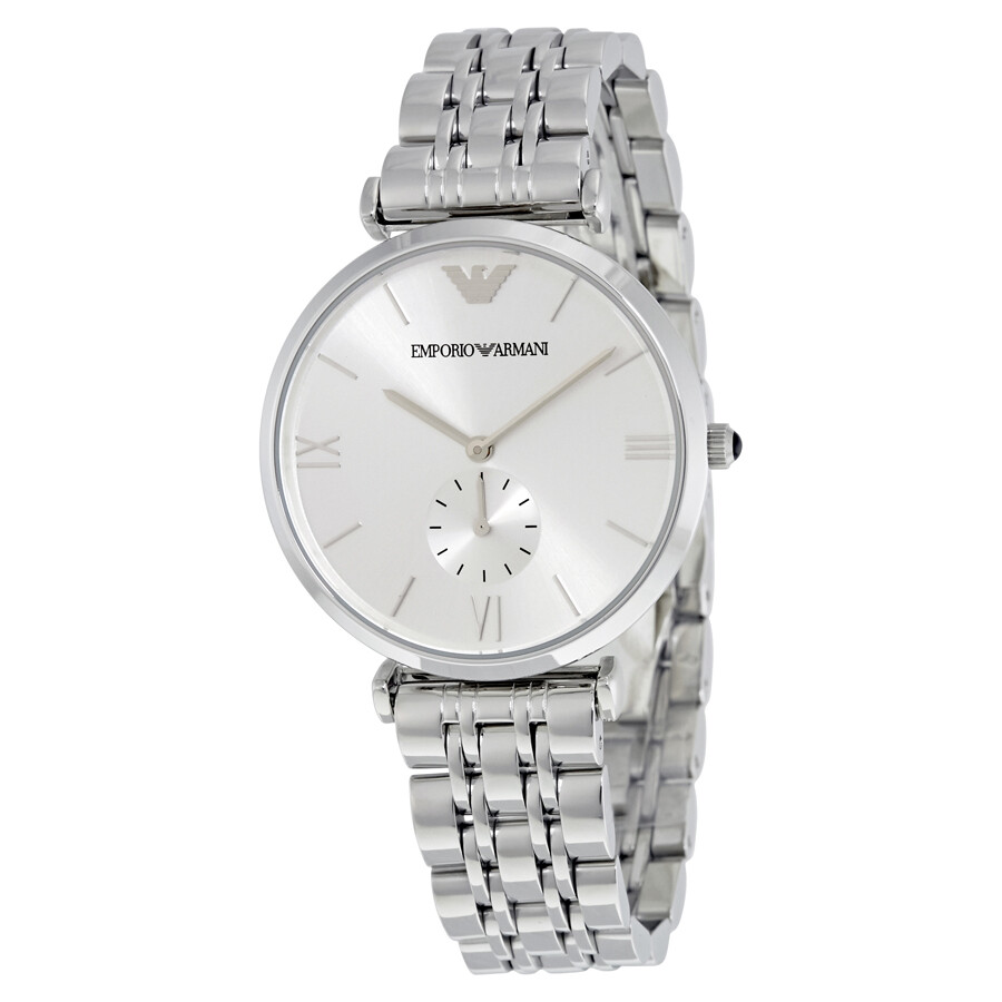 Emporio Armani Classic Silver Dial Men's Watch AR1819 723763216043 ...