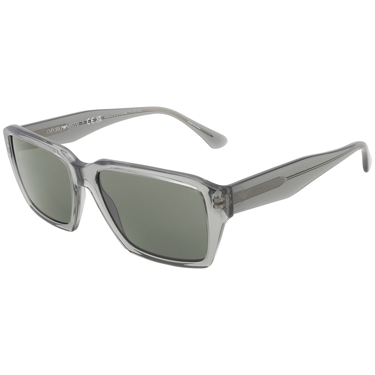 Emporio Armani Dark Green Rectangular Men's Sunglasses EA4186 536271 58 ...