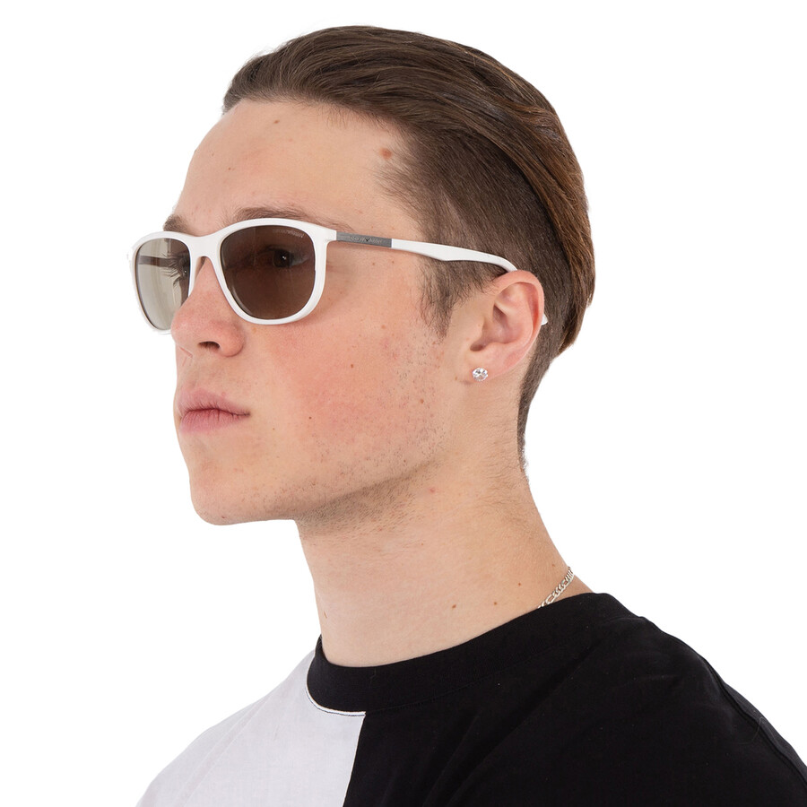 Emporio Armani Light Brown Square Men's Sunglasses EA4201 5344/3 58 ...