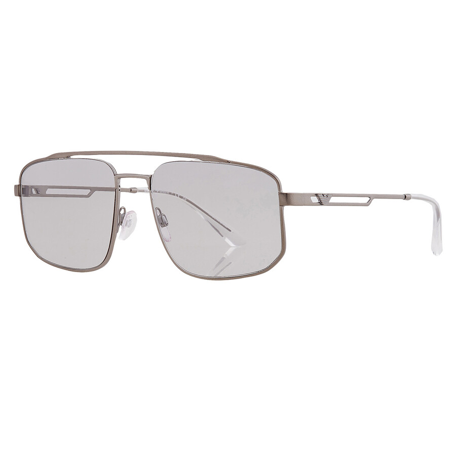 Emporio Armani Light Grey Navigator Men's Sunglasses EA2139 300387 57 ...
