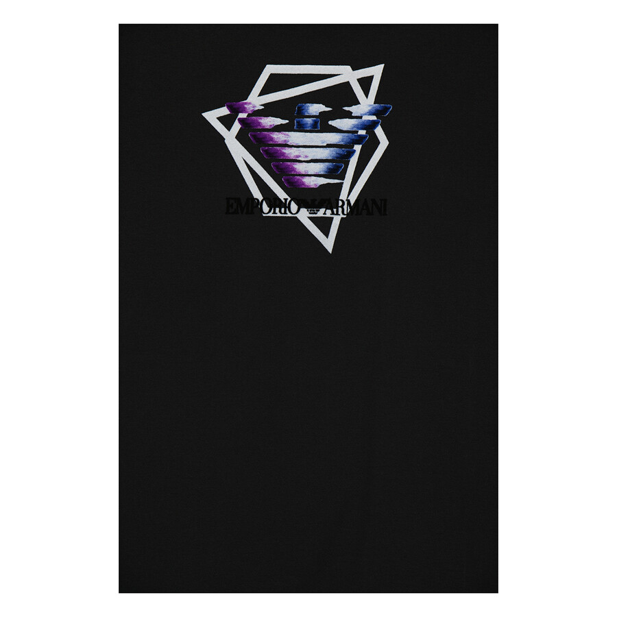 Emporio Armani Men's Flocked Logo Print Light Jersey T-Shirt, Size ...