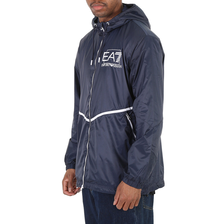 Emporio Armani Navy EA7 Logo Recycled-Fabric Visibility Jacket, Size X ...