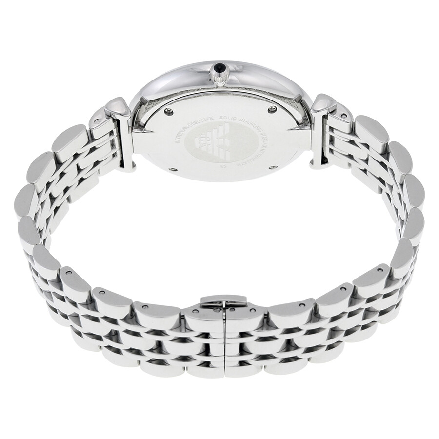 Emporio Armani Retro Black Dial Stainless Steel Men's Watch AR1676 ...