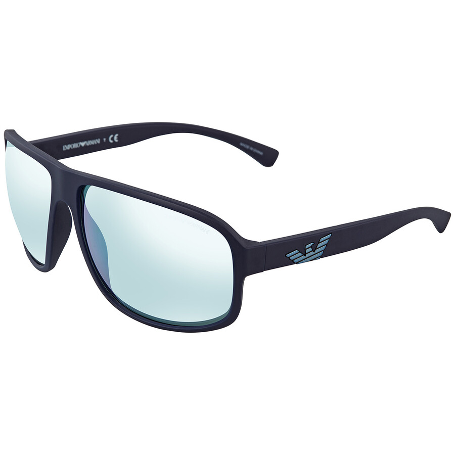 Emporio Armani Unisex Blue Square Sunglasses EA4130 57546J 63 ...