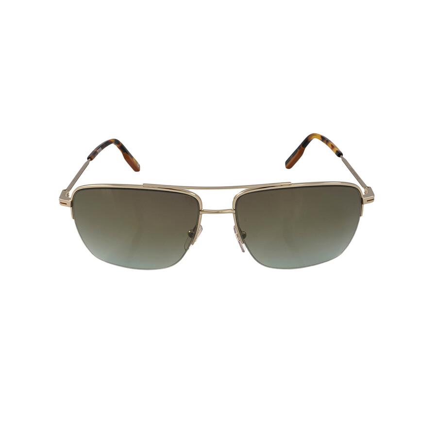 Ermenegildo Zegna Gradient Brown Mirror Navigator Men's Sunglasses ...