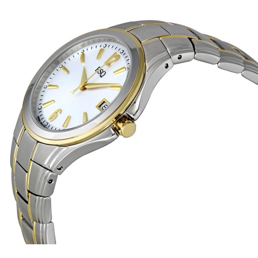 Esq By Movado Silver Dial Two Tone Stainless Steel Unisex Watch ...