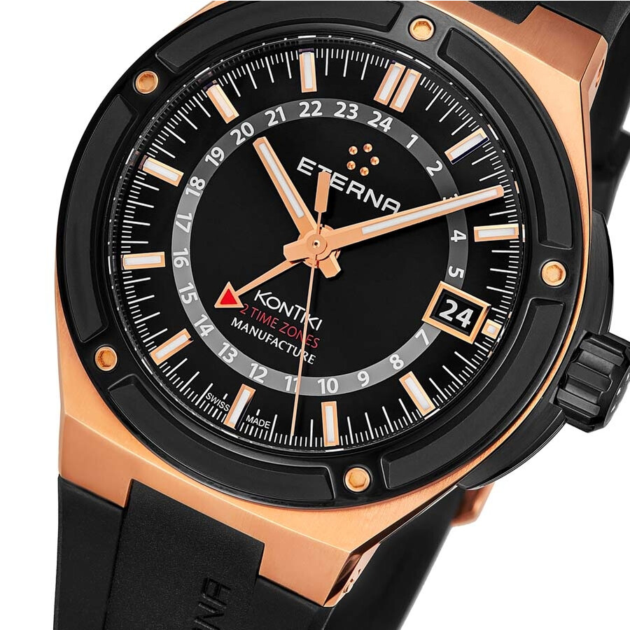 Eterna KonTiki GMT Automatic Black Dial Men's Watch 7740.63.41.1289 ...