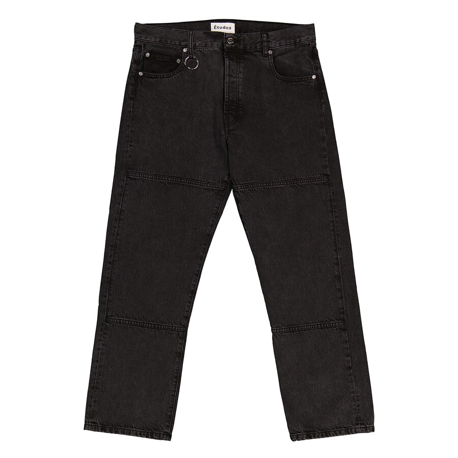 Etudes Men's Black District Washed Denim Corner Jeans, Brand Size 50 ...