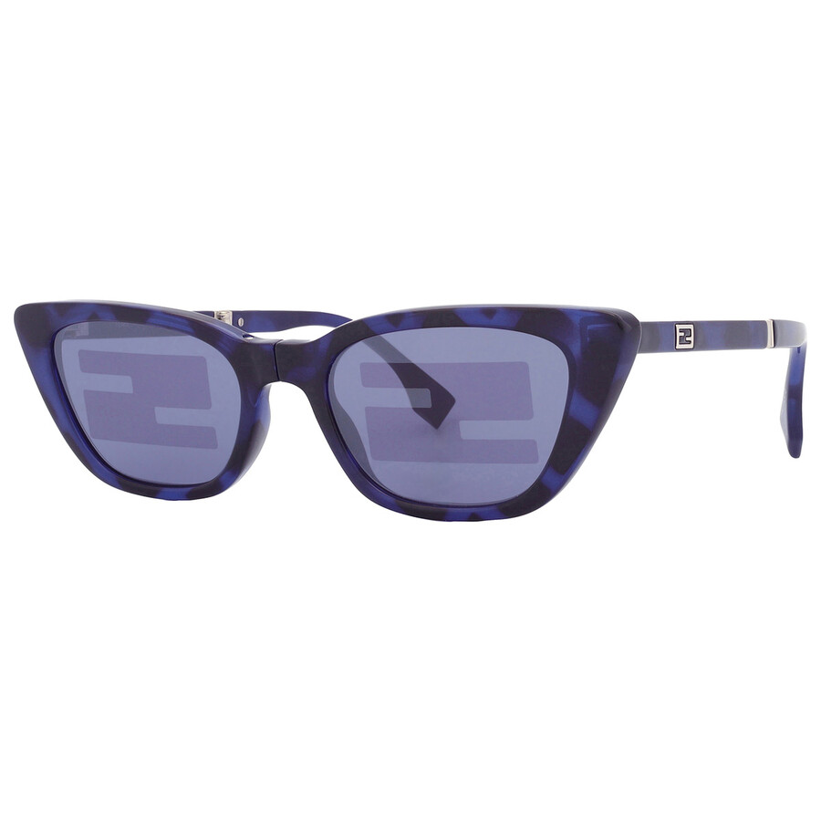 Fendi Blue Logo Cat Eye Ladies Sunglasses FE40089I 55X 53 192337124143 ...