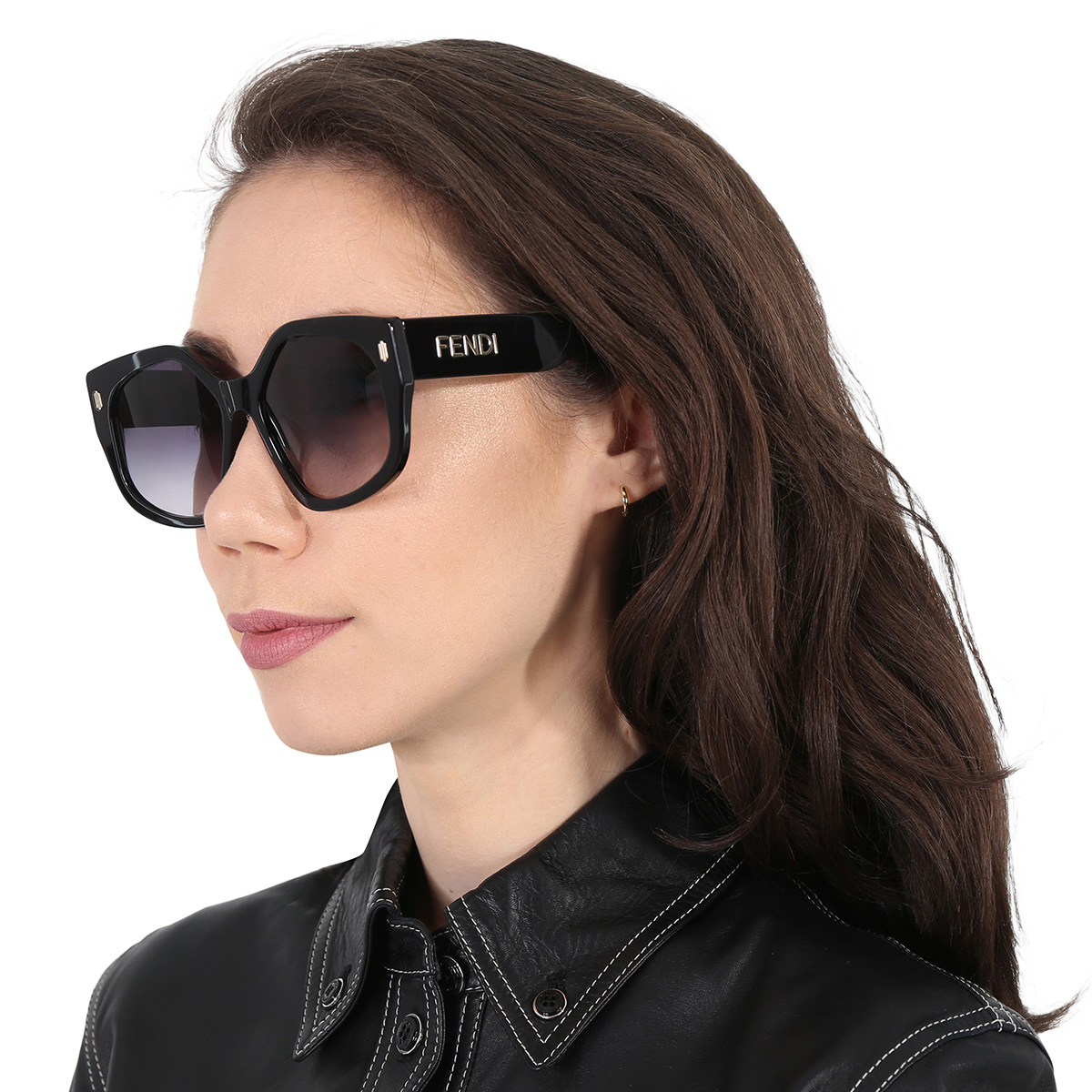 Fendi Gradient Blue Geometric Ladies Sunglasses FE40017F 01W 56 ...