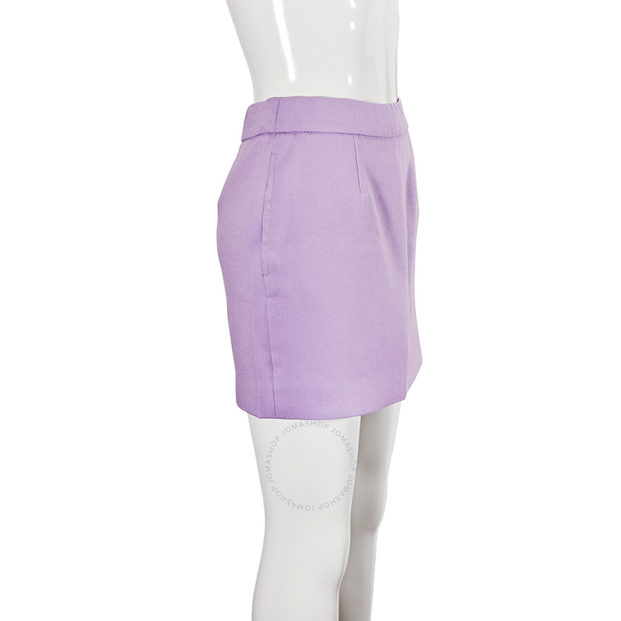Filles A Papa Ladies Purple Tailored Wool Mini Skirt 42031000-47-PRAME ...