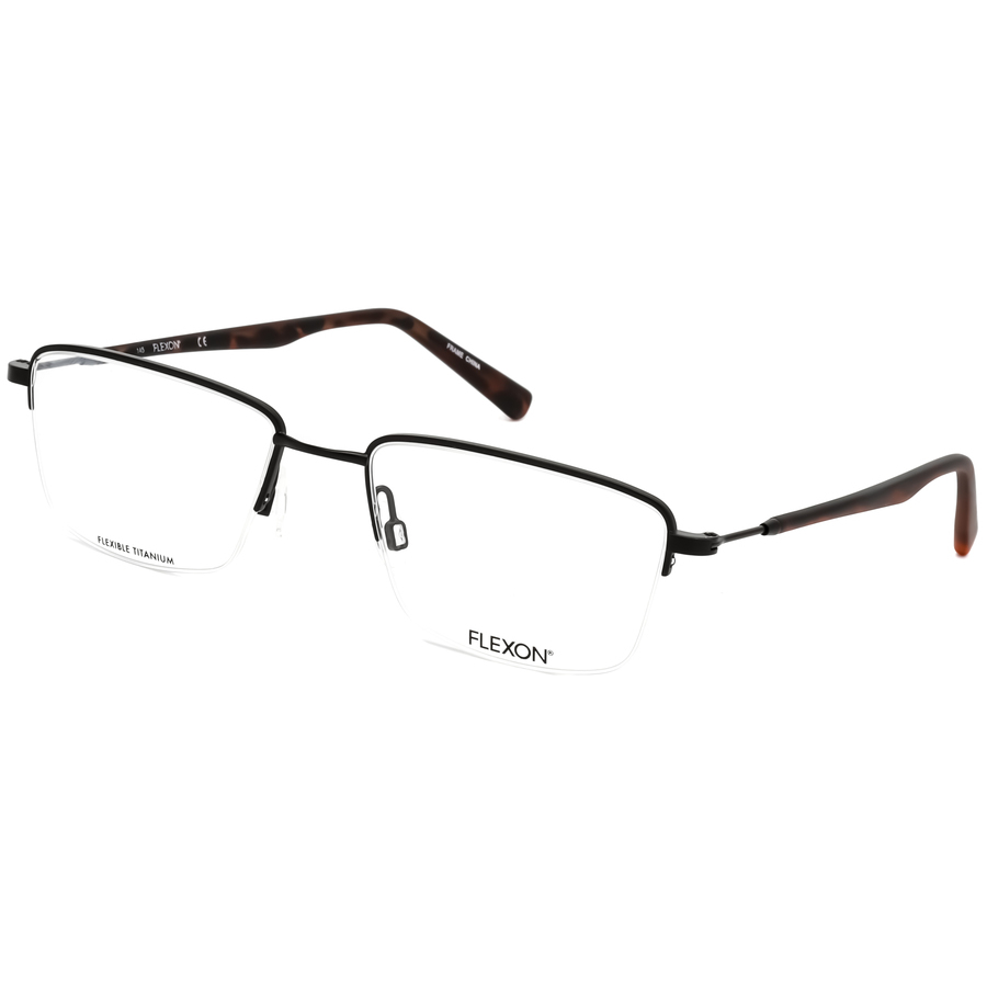 Flexon Men's Black Square Eyeglass Frames FLEXONH601400153 886895450256 ...