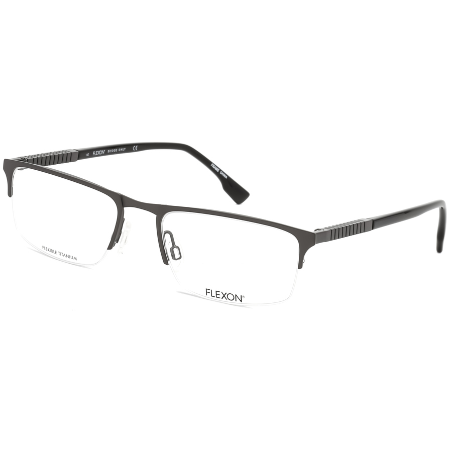 Flexon Men's Gunmetal Square Eyeglass Frames E101603353 883900202305 ...