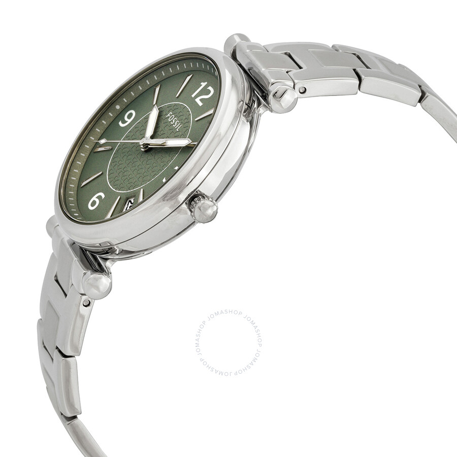 Fossil Carlie Quartz Green Dial Ladies Watch Es5157 Watches Carlie
