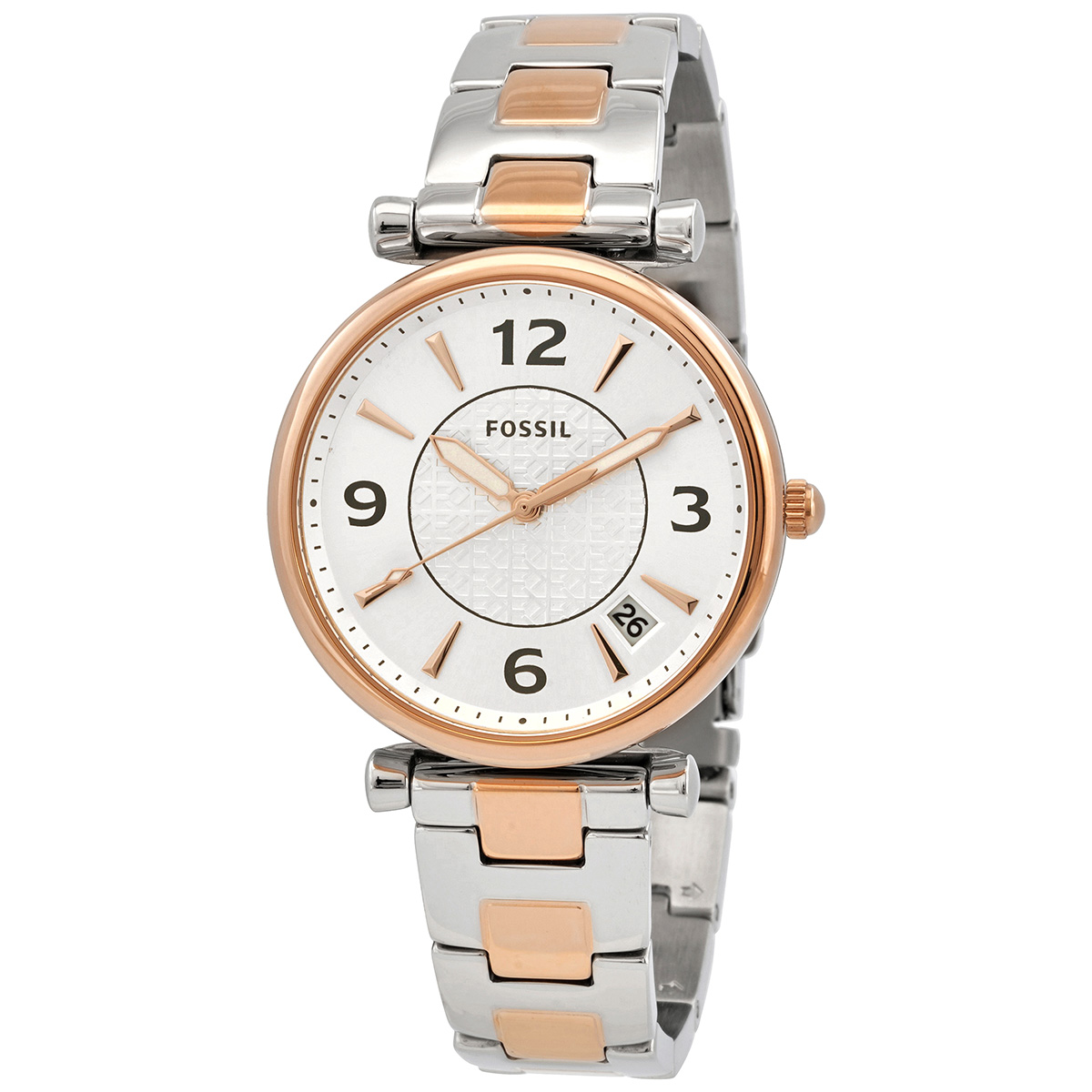 Fossil Carlie Quartz Silver Dial Ladies Watch ES5156 - Watches, Carlie ...