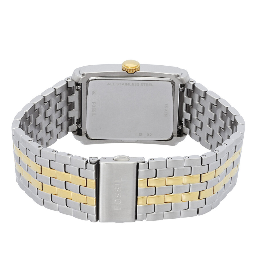 Fossil Carraway Quartz Blue Dial Two-Tone Men's Watch FS6010 ...